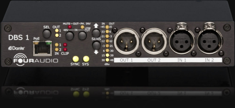 DBS1 - 2-kanal I/O Dante Breakout Box - Four Audio