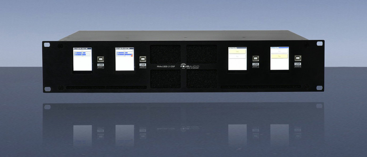 PR4 Class-D Amplifier with 8x 500W and FIR DSP - Four Audio